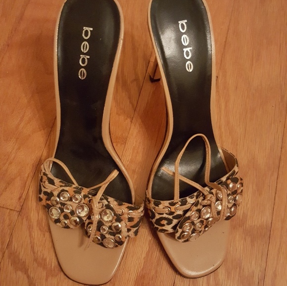 bebe | Shoes | Bebe Sandal Heel Slides | Poshmark